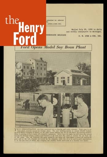 Ford Opens Model Soy Bean Plant, July 1938 - The Henry Ford