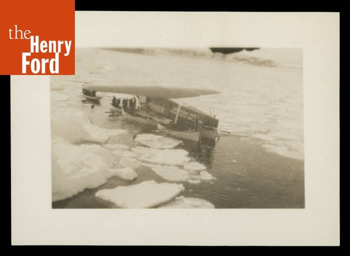 The Fokker Airplane "Josephine Ford" in the Water during the Byrd ...