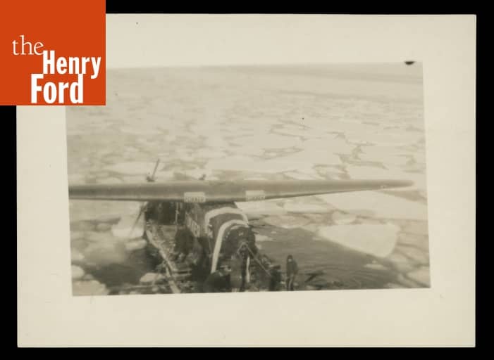 The Fokker Airplane "Josephine Ford" in the Water during the Byrd ...