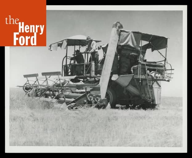 Massey-Harris Model 20 Self-Propelled Combine in Use, Eastern ...