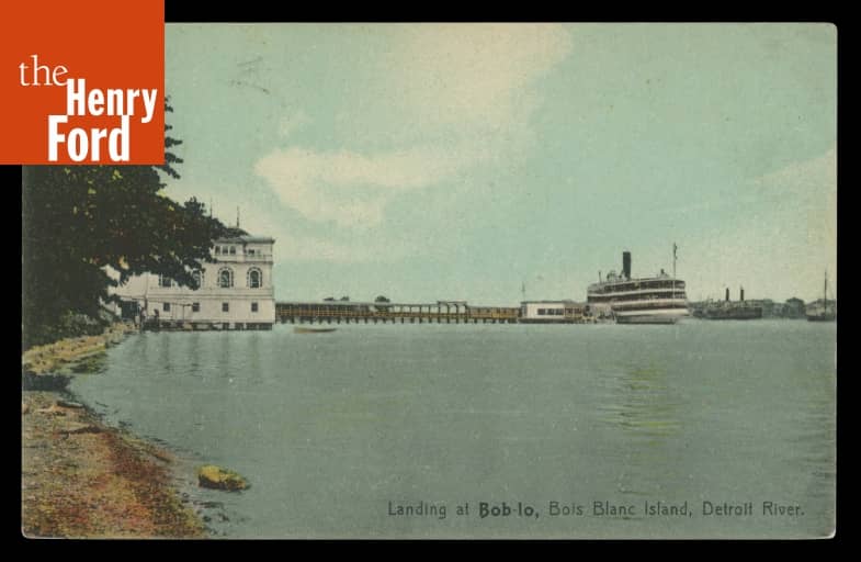 Landing at Bob-Lo, Bois Blanc Island, Detroit River, circa 1905 - The ...