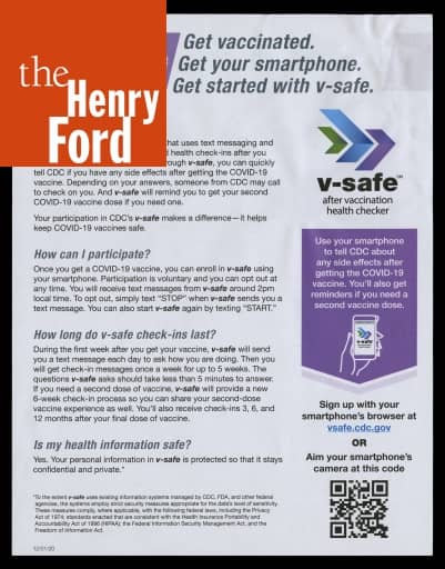 V-Safe Flier, "How to Register and Use V-Safe," December 1, 2020 - The ...