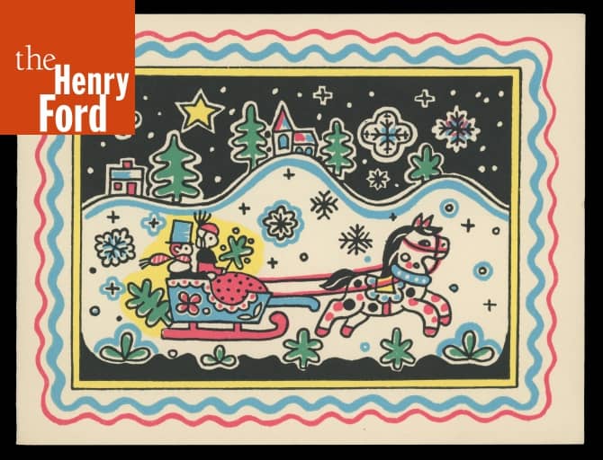 Christmas Card, "From Us to You a Merry Christmas and a Happy New Year ...