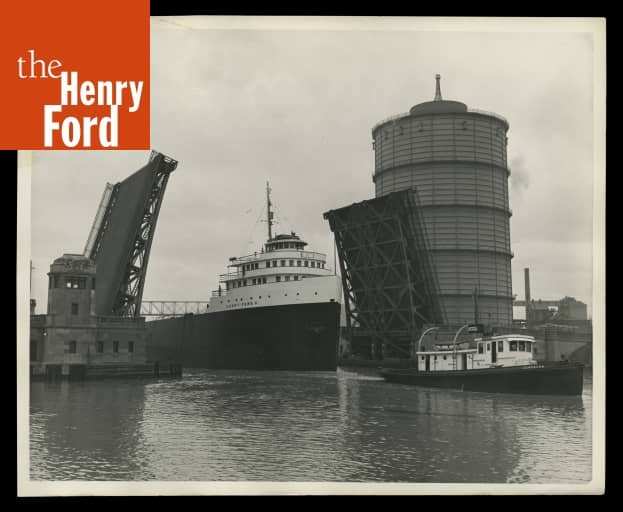 Ford Motor Company Ship "Henry Ford II" and Tugboat "Dearborn," April ...