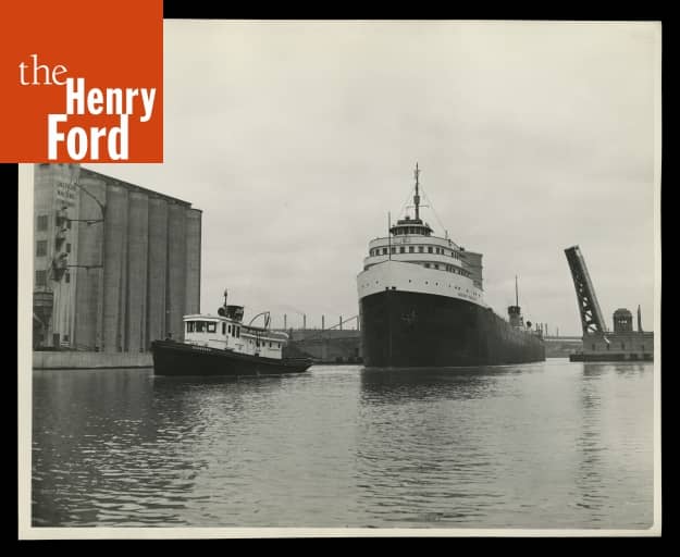 Ford Motor Company Ship "Henry Ford II" and Tugboat "Dearborn," April ...