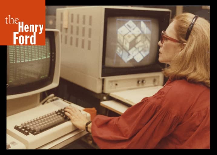 Lillian Schwartz Working on a Computer at IBM's Thomas J. Watson ...