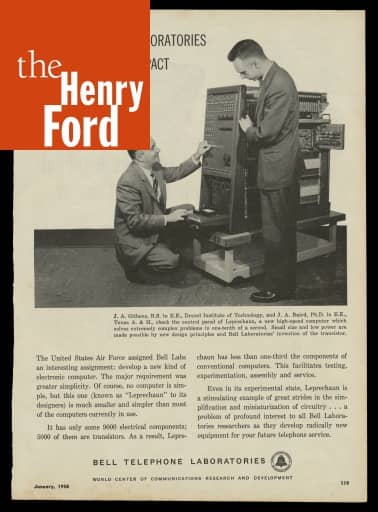 "Bell Telephone Laboratories Develops New Compact Computer for U.S. Air ...