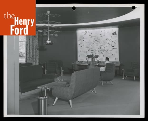Ford Rotunda Public Lounge after the Building Renovation, 1952-1953 ...