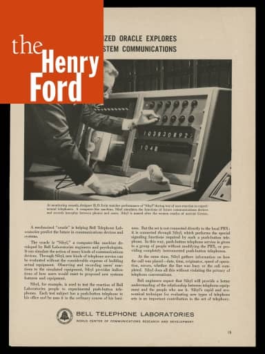 "Mechanized Oracle Explores Bell System Communications," Bell Telephone ...