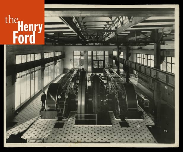 Gas-Steam Engines inside the Ford Motor Company Highland Park Plant Powerhouse, circa 1914 - The ...