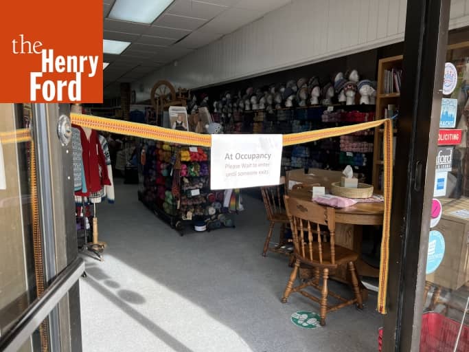 Occupancy Sign at Entrance to Heritage Spinning & Weaving Shop as Used ...