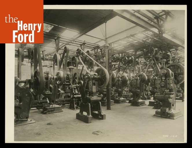 Punch Press Machines at Ford Motor Company Highland Park Plant, circa ...