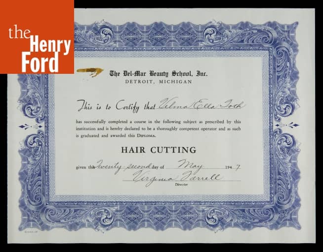 The Del-Mar Beauty School, Inc. Hair Cutting Diploma Awarded to Velma ...