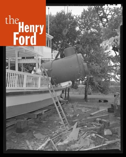 Installing New Boiler in "Suwanee" Steamboat, July 1954 - The Henry Ford