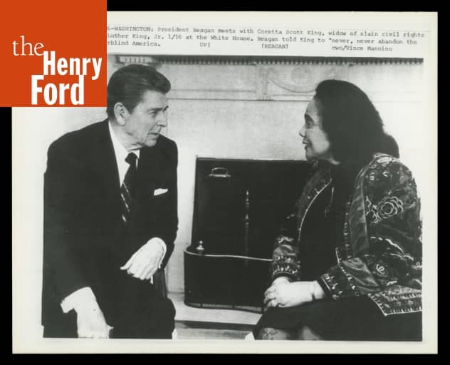 President Ronald Reagan Meeting with Coretta Scott King, January 16 ...