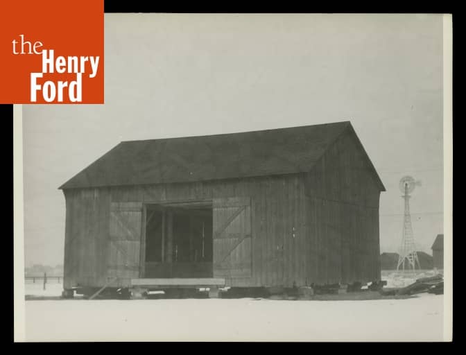 William Ford Barn being Relocated to the Century of Progress Exposition ...