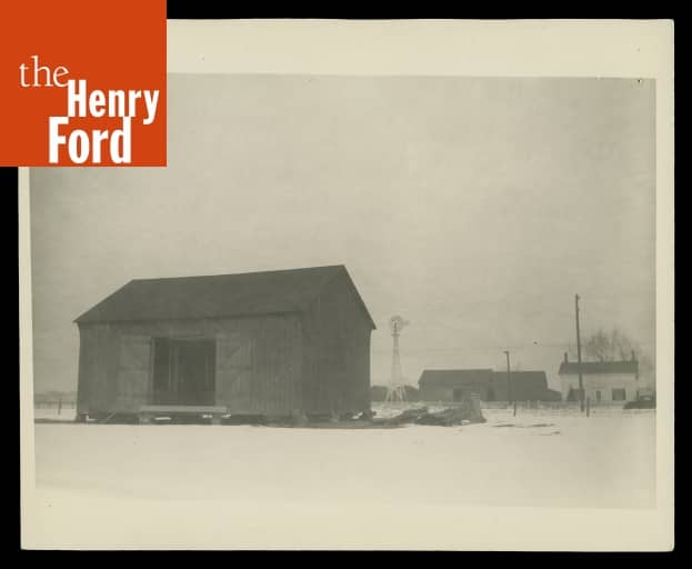 William Ford Barn being Relocated to the Century of Progress Exposition ...