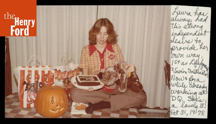 Laura Gentry in her Dairy Queen Uniform, October 31, 1978 - The Henry Ford