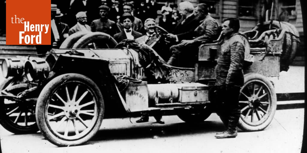 Mayor McGowan and George Schuster in the Thomas Flyer at New York's ...