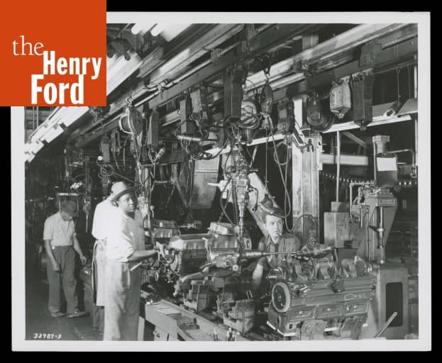Engine Assembly at Ford Motor Company Rouge Plant, January 19, 1948 ...