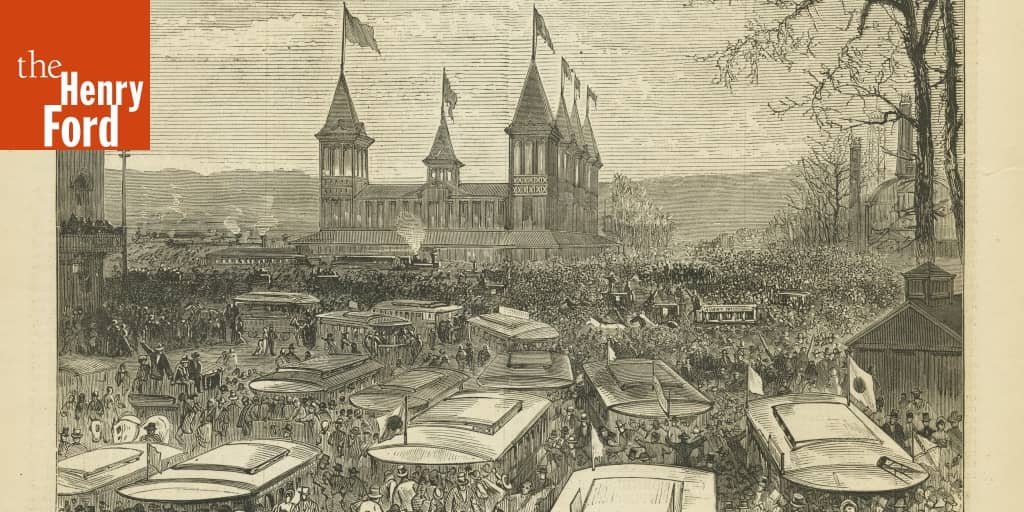 Wood Engraving, "The Centennial--The Evening Rush for the Cars," 1876 ...