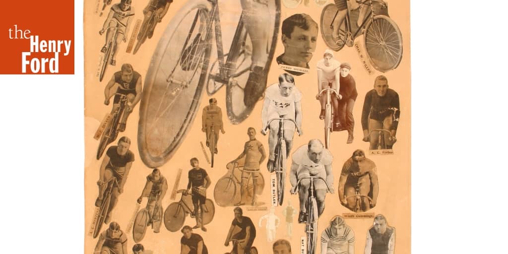 Collage of Early Bicycle Racing Images, circa 1912 - The Henry Ford
