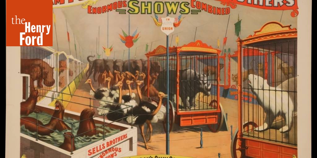 Circus Poster, Adam Forepaugh & Sells Brothers Present "The Natural ...