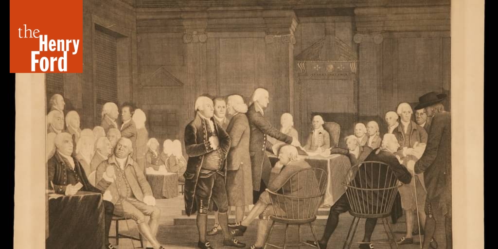 Engraving, "Second Continental Congress Voting Independence," Made ...