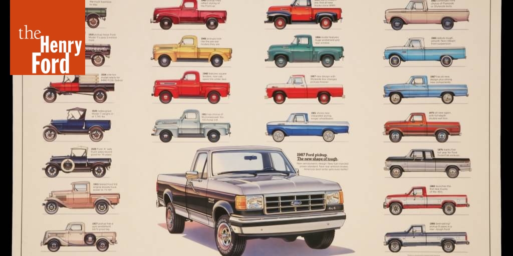 Advertising Poster, "70 Years of Ford Pickups," 1917-1987 - The Henry Ford