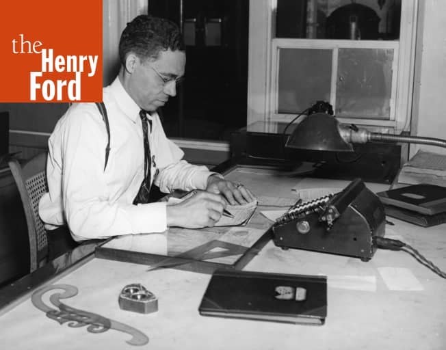 Engineer Working at the Ford Motor Company Rouge Plant, August 3, 1942 ...