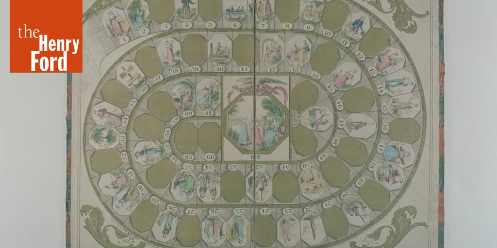 Mansion of Happiness Gameboard, 1845-1880 - The Henry Ford