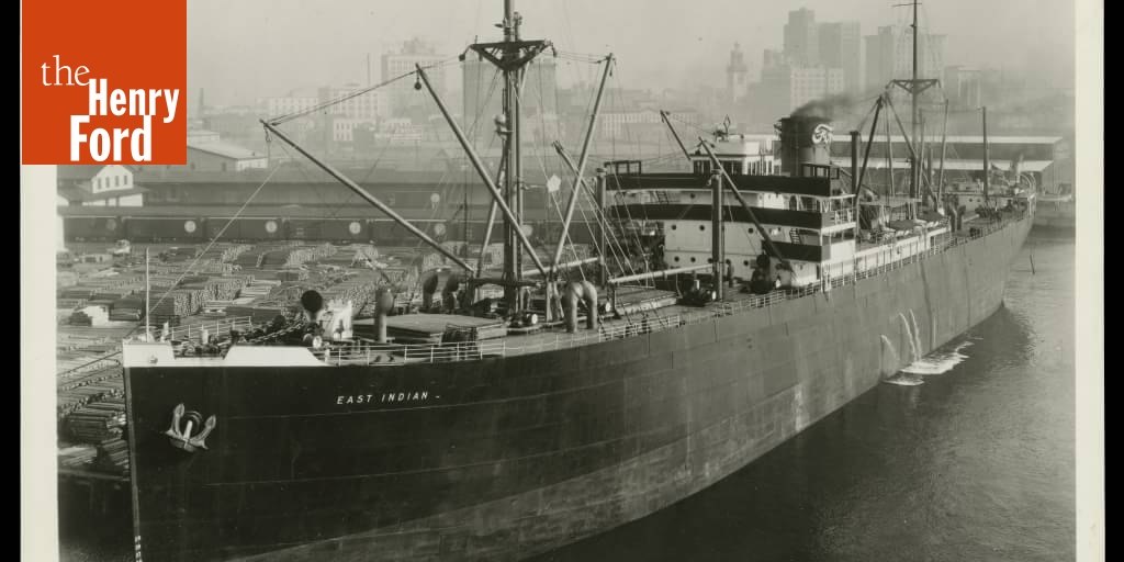 Ford Motor Company Ship "East Indian" Docked at Jacksonville, Florida ...