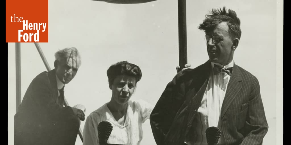 Henry Ford with Eva and George Brubaker aboard the Yacht "Sialia," 1917 ...