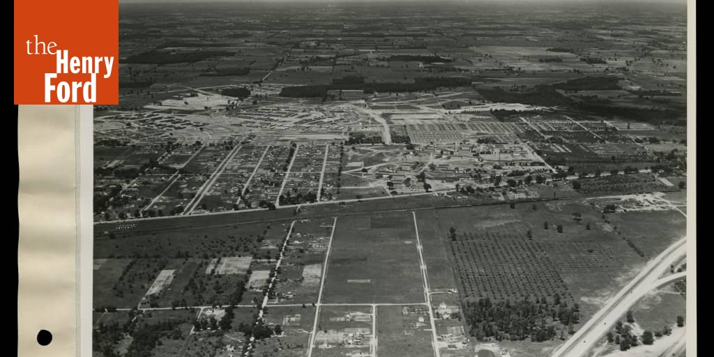 Aerial View, Construction of Willow Run Lodge, Housing for Willow Run ...