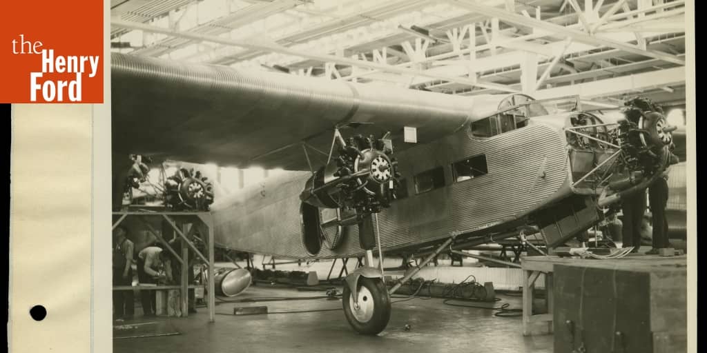 Ford Tri-Motor Airplane Being Assembled at the Stout Factory, Dearborn ...