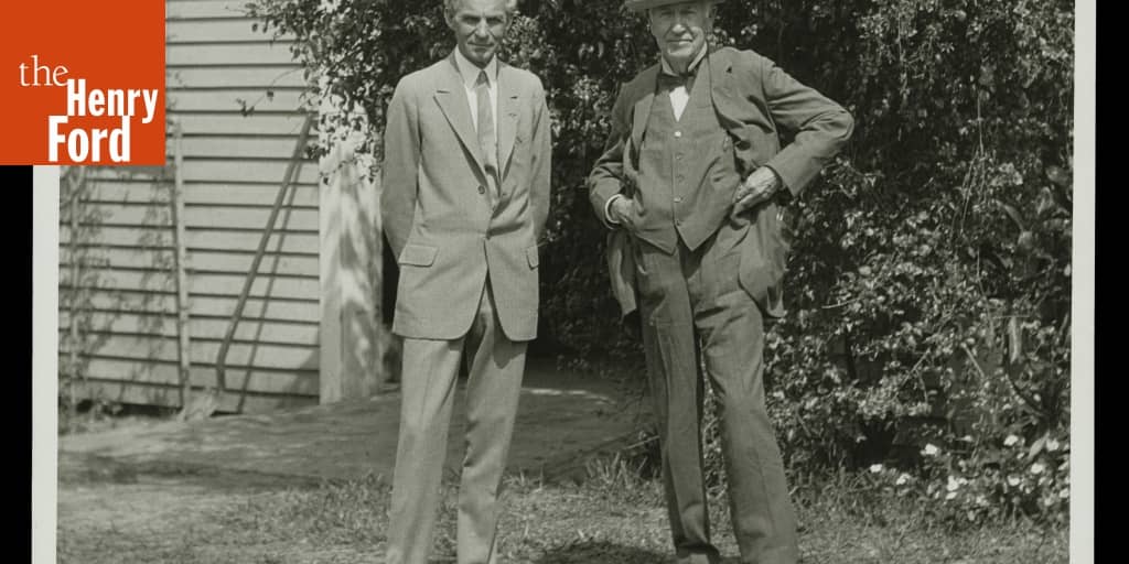 Henry Ford and Thomas Edison at Fort Myers, Florida, circa 1925 - The ...