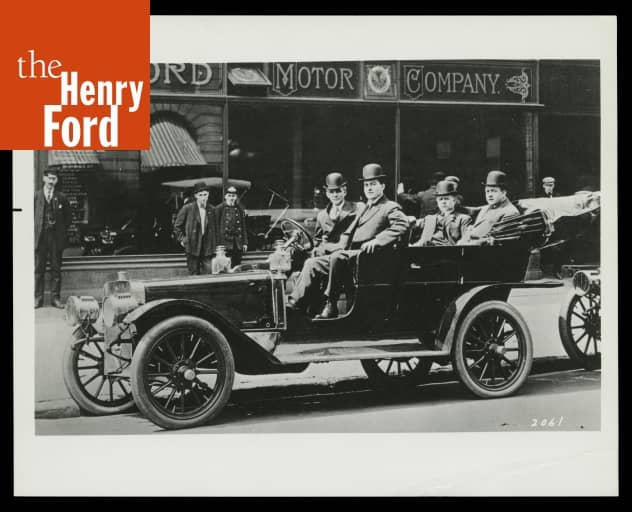 Henry Ford, James Couzens, Elwood Rice, and Gaston Plantiff in Ford ...