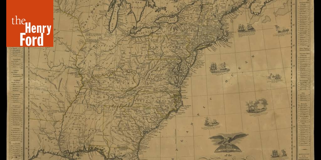 An Improved Map of the United States by Shelton & Kensett, 1813 - The ...