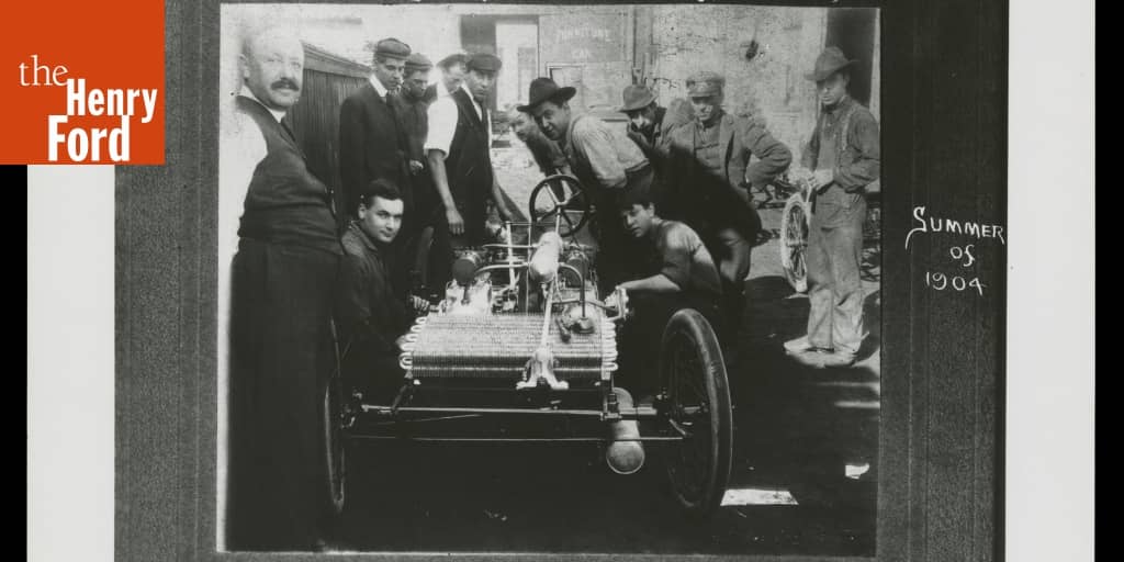 Ford Motor Company Employees with Ford Model A Racer, Summer, 1904 ...