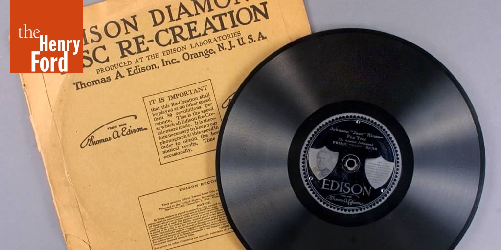 Edison Diamond Disc Record, "Johnson Jazz Blues" and "Umbrellas to Mend ...