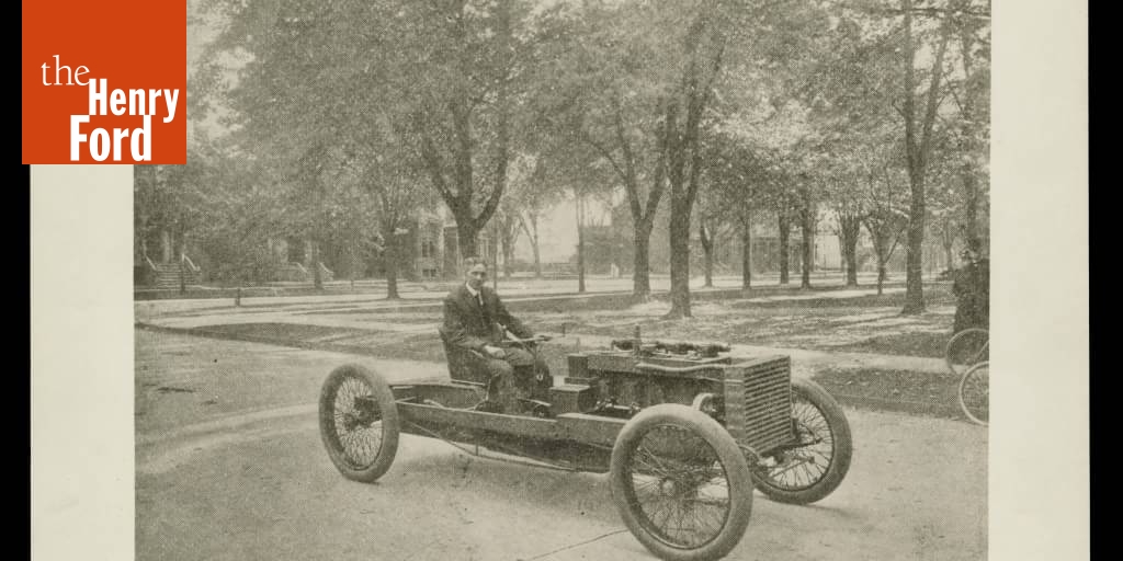 Henry Ford Seated in the Ford "999" Racer, Detroit, Michigan, September ...