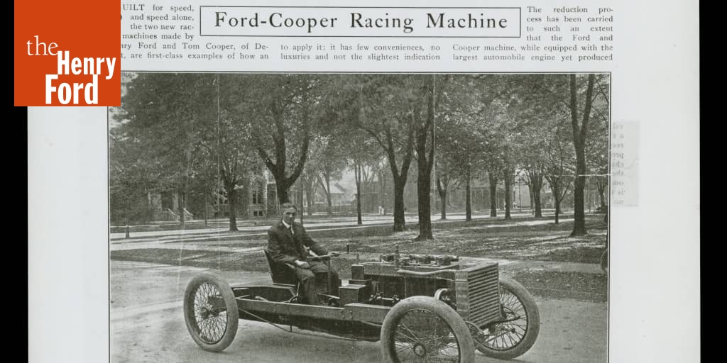 Henry Ford Seated in the Ford "999" Racer, September 1902 - The Henry Ford