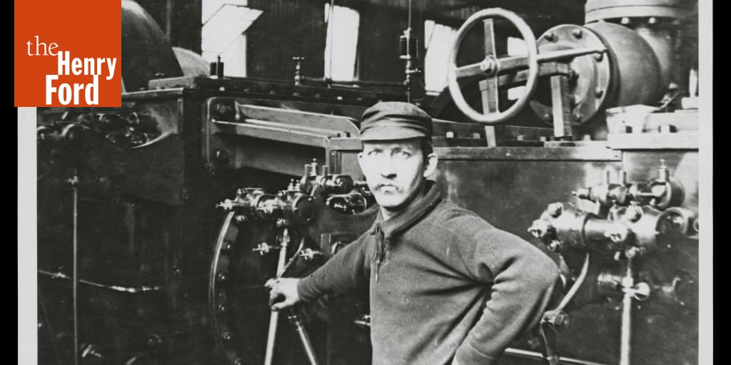 Ed "Spider" Huff at Work at Edison Illuminating Company, Detroit ...