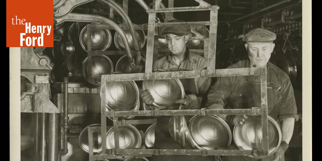 Rustproofing Steel Hub Caps by "Granodizing" Process, Ford Rouge Plant ...