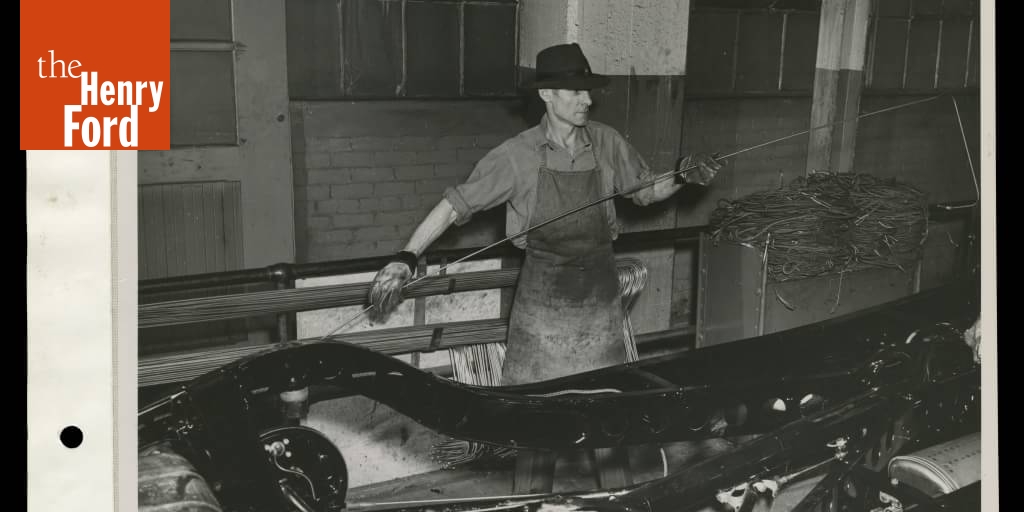 Automobile Fuel Line Installation on Assembly Line, Ford Rouge Plant ...