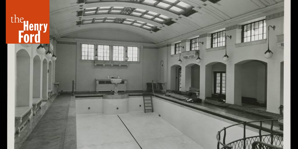 Swimming Pool inside Fair Lane, Dearborn, Michigan, 1951 - The Henry Ford
