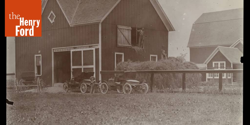 Ford Model N Automobiles on a Ford Farm near Dearborn, Michigan, circa ...