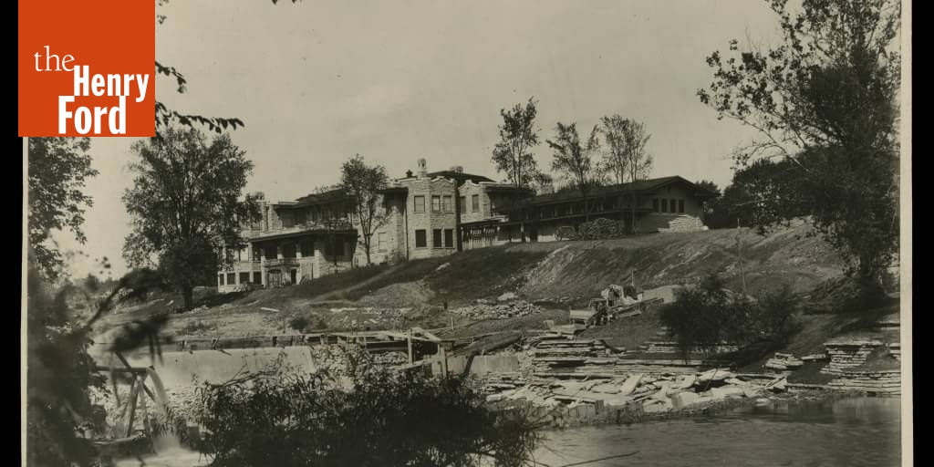 Fair Lane Residence and Grounds under Construction, Dearborn, Michigan ...