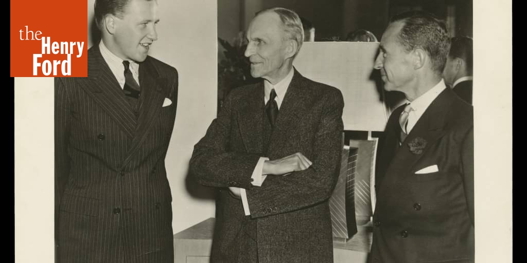Henry Ford II, Henry Ford and Edsel Ford at New York World's Fair, 1939 ...