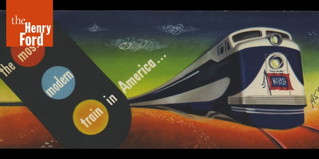 Brochure and Timetable for Wabash Railroad's Blue Bird Streamliner ...